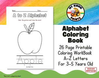 27 Printable Alphabet Coloring Book Worksheets, Preschool-kdg Phonics ...