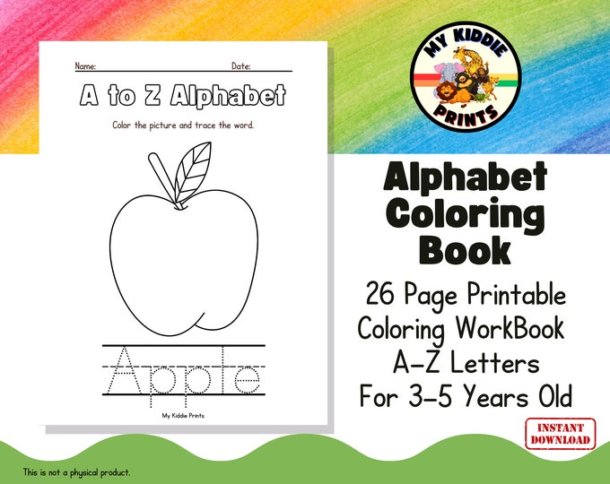 26 Printable Trace the Alphabet Worksheets, Preschool-kdg Phonics ...