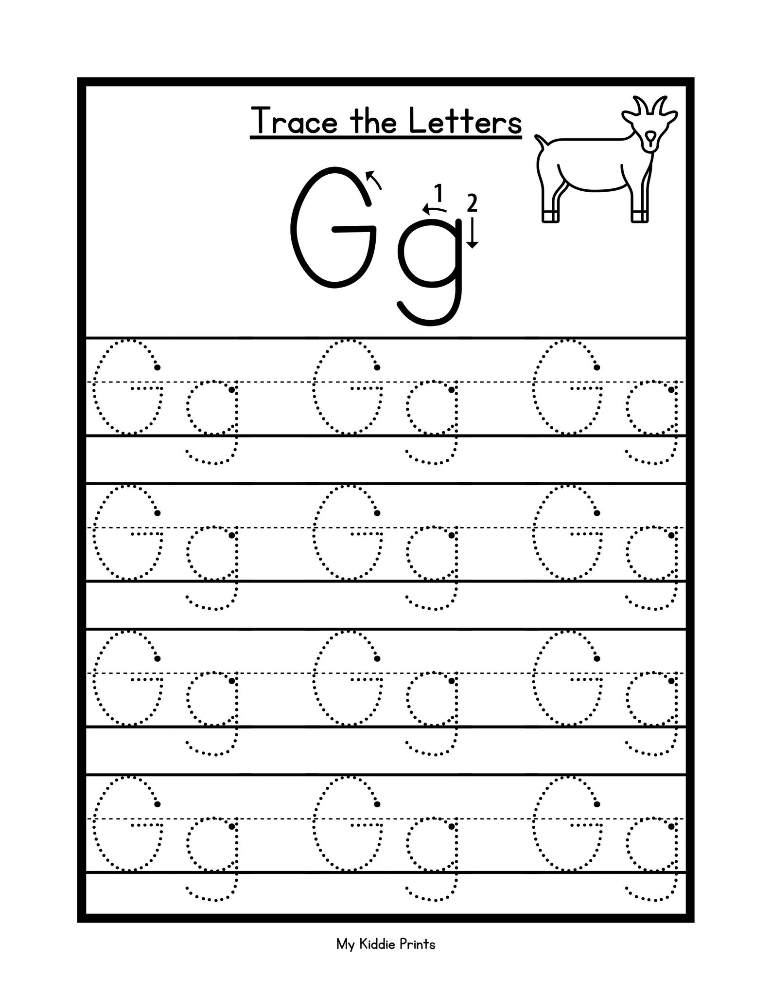 26 Printable Trace the Alphabet Worksheets, Preschool-kdg Phonics ...