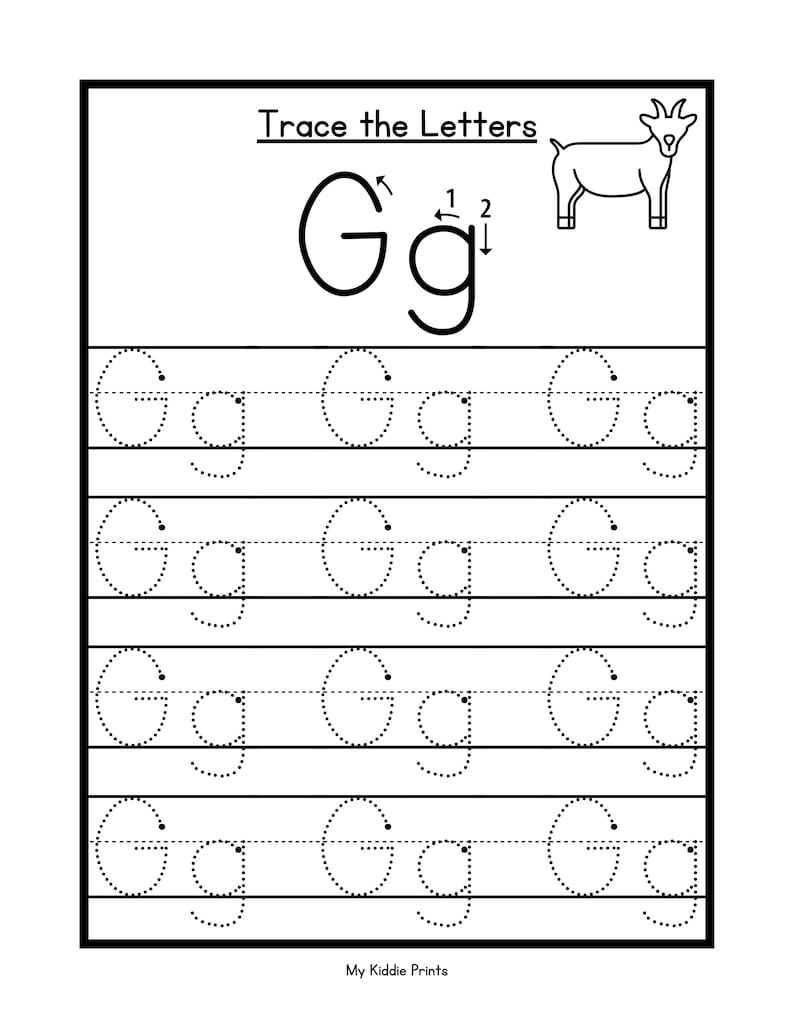 26 Printable Trace the Alphabet Worksheets, Preschool-kdg Phonics ...