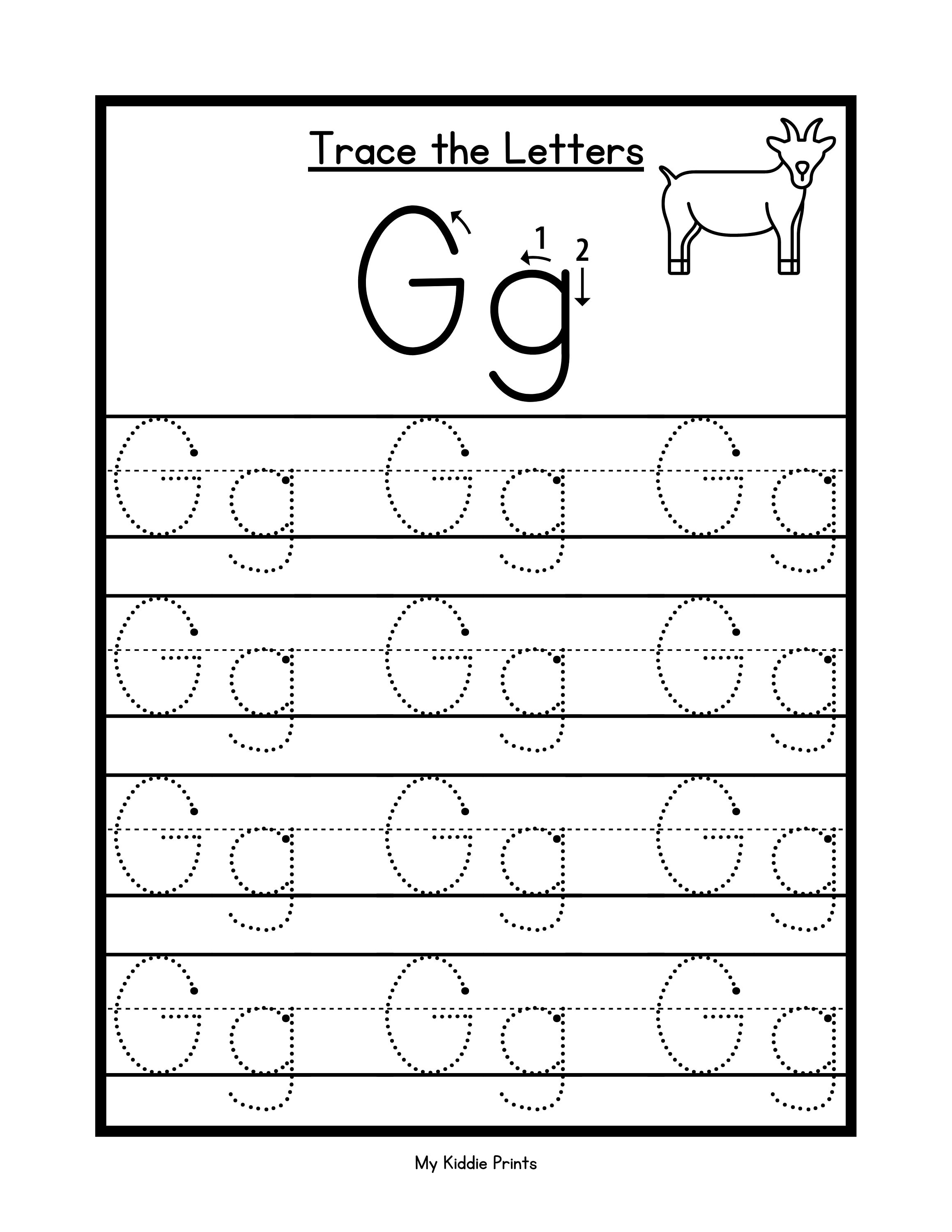 26 Printable Trace the Alphabet Worksheets, Preschool-kdg Phonics ...