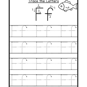 26 Printable Trace the Alphabet Worksheets, Preschool-kdg Phonics ...