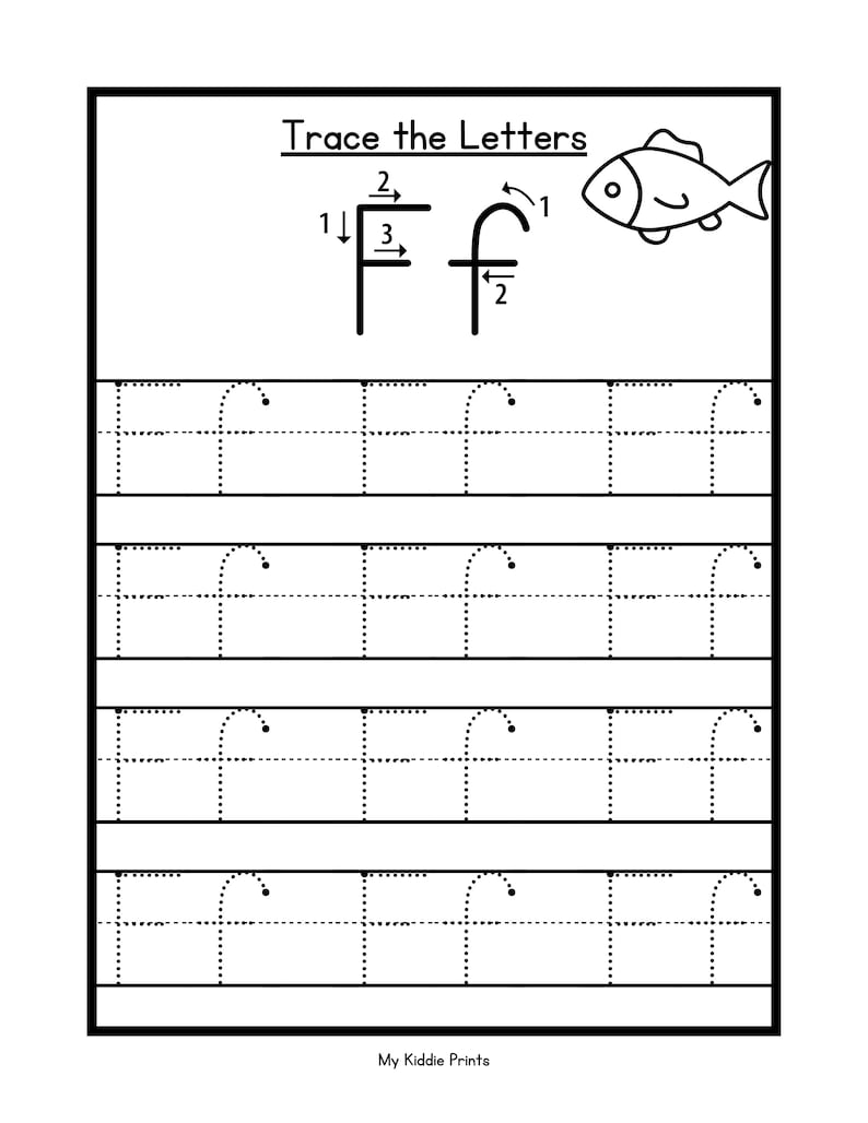 26 Printable Trace the Alphabet Worksheets, Preschool-kdg Phonics ...