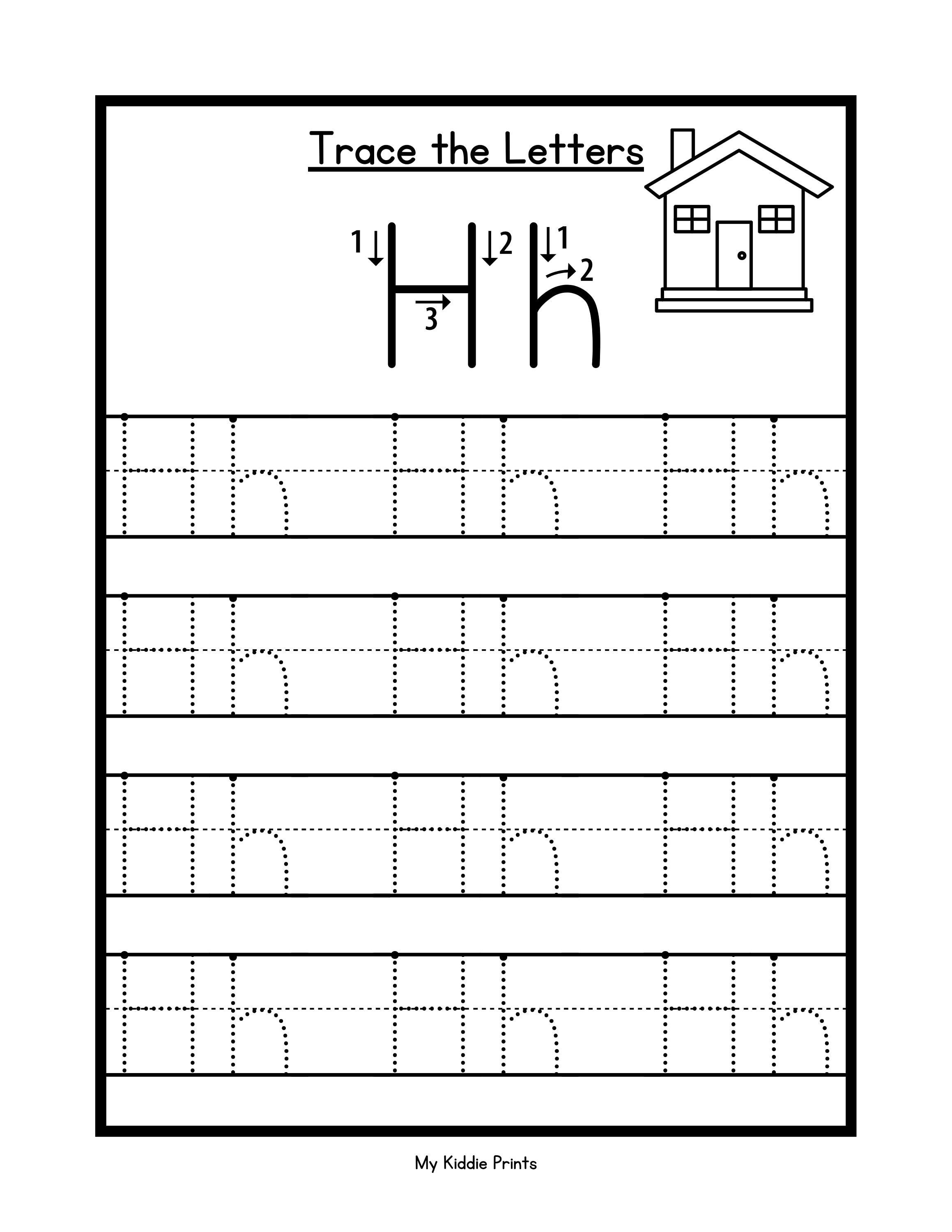 26 Printable Trace the Alphabet Worksheets, Preschool-kdg Phonics ...
