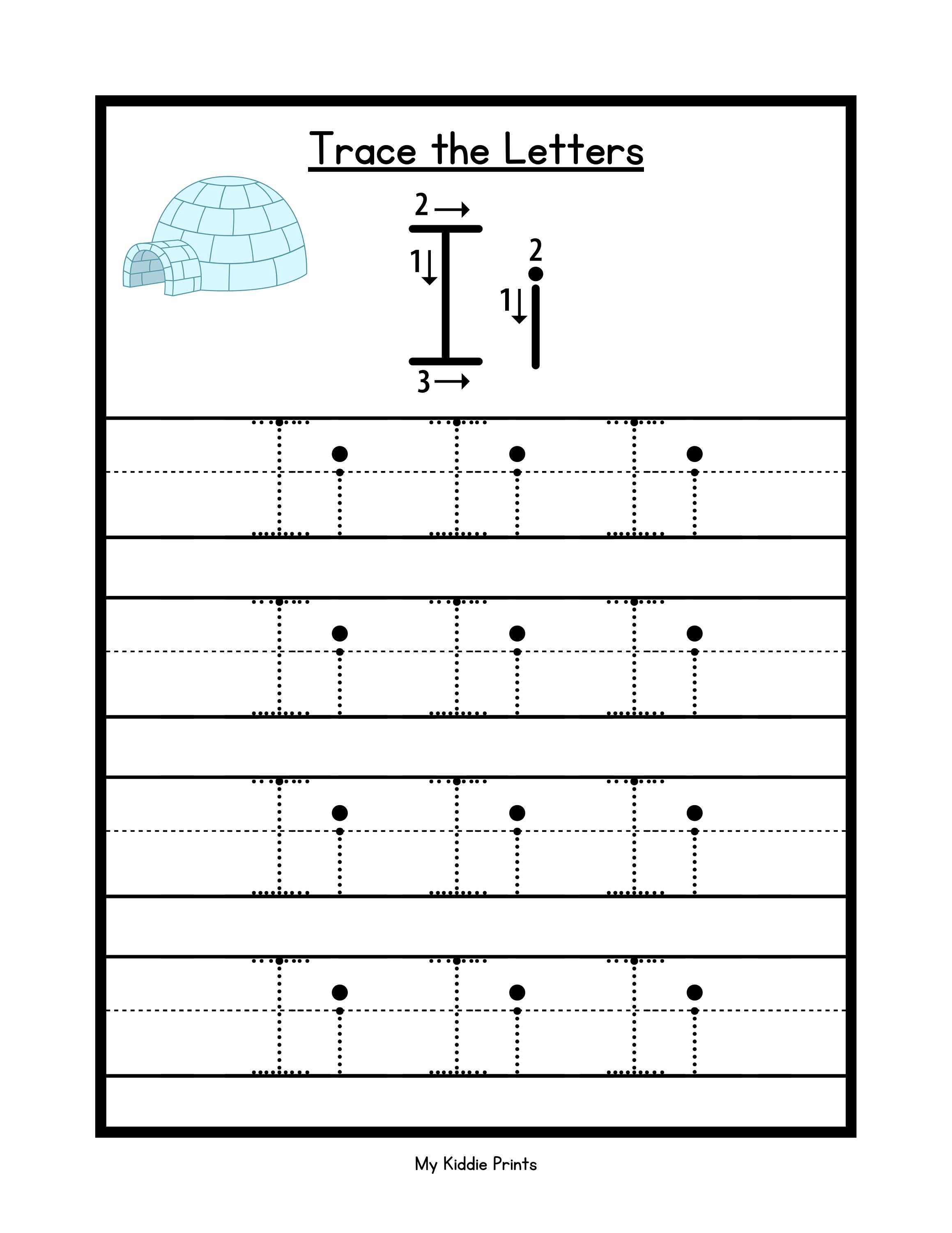 Preschool Tracing Worksheet, 26 Printable Trace the Alphabet Worksheets ...