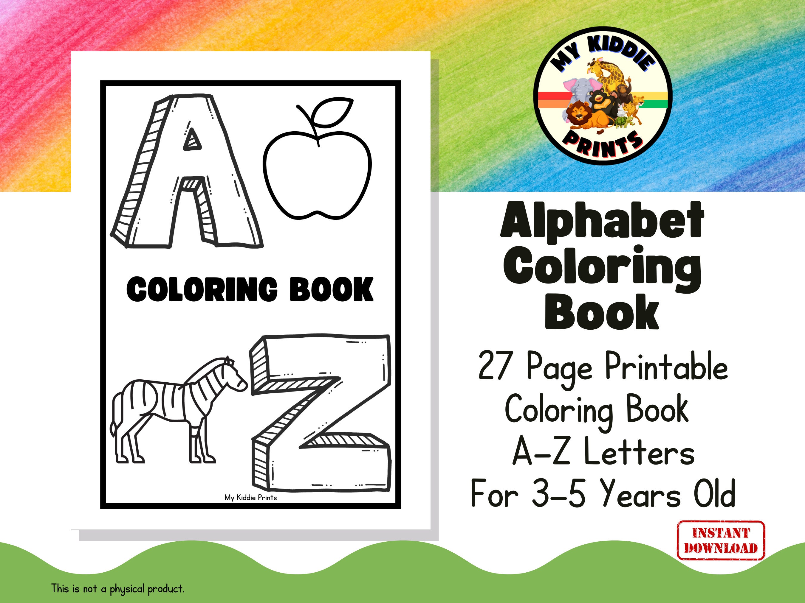 27 Printable Alphabet Coloring Book Worksheets, Preschool-kdg Phonics ...