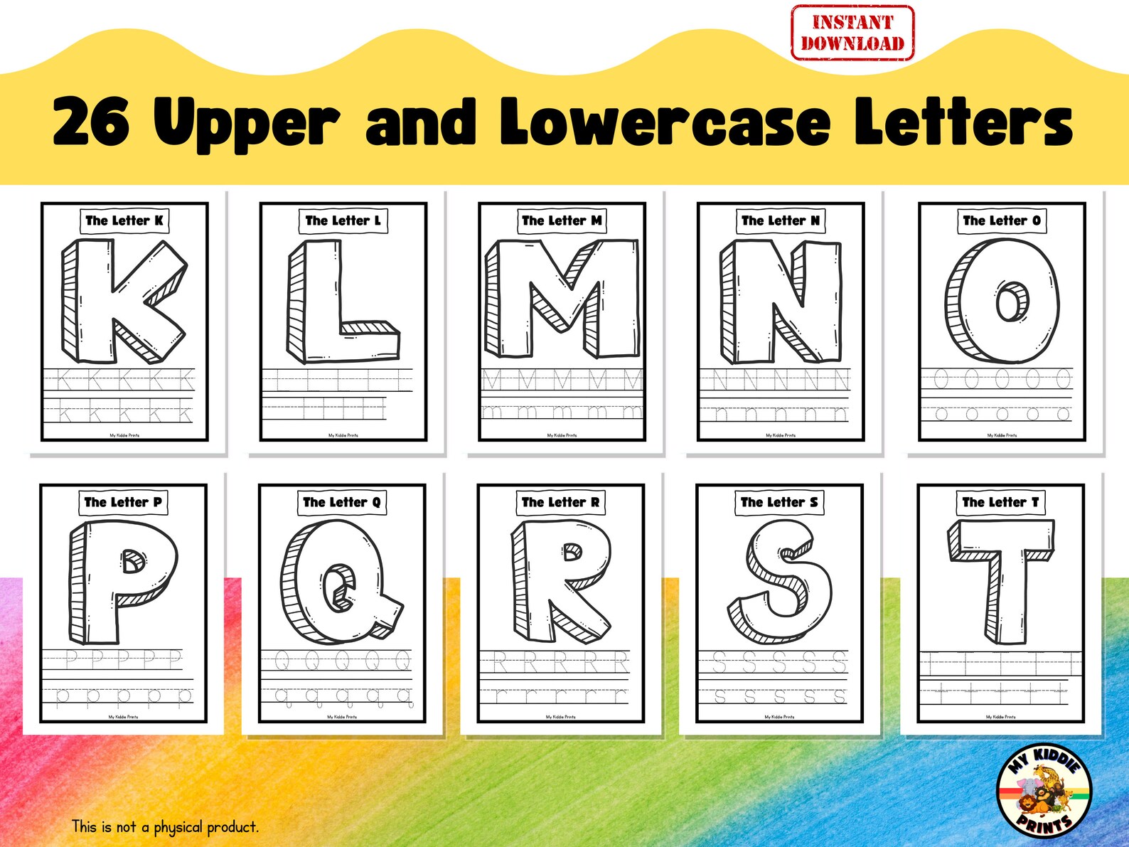 27 Printable Alphabet Coloring Book Worksheets, Preschool-kdg Phonics ...