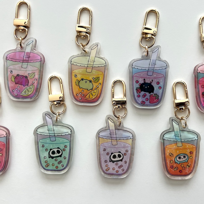 Boba Tea Keychain - Etsy
