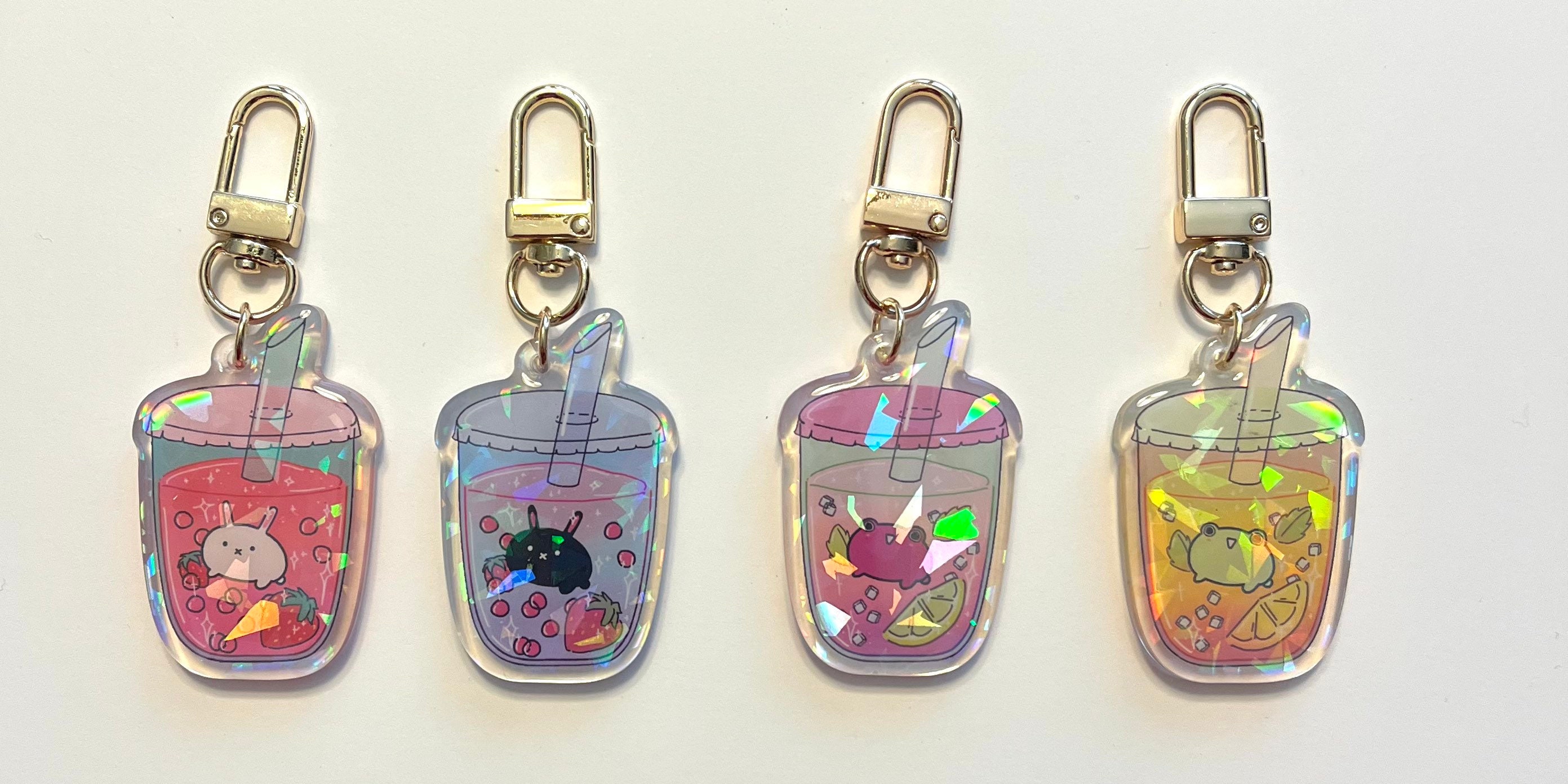 Animal Boba Tea Keycharms 2'' - Etsy