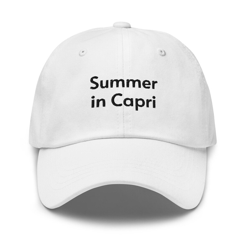Summer in Capri Hat – Travel Inspired Dad Cap – Embroidered Island Vibe ...
