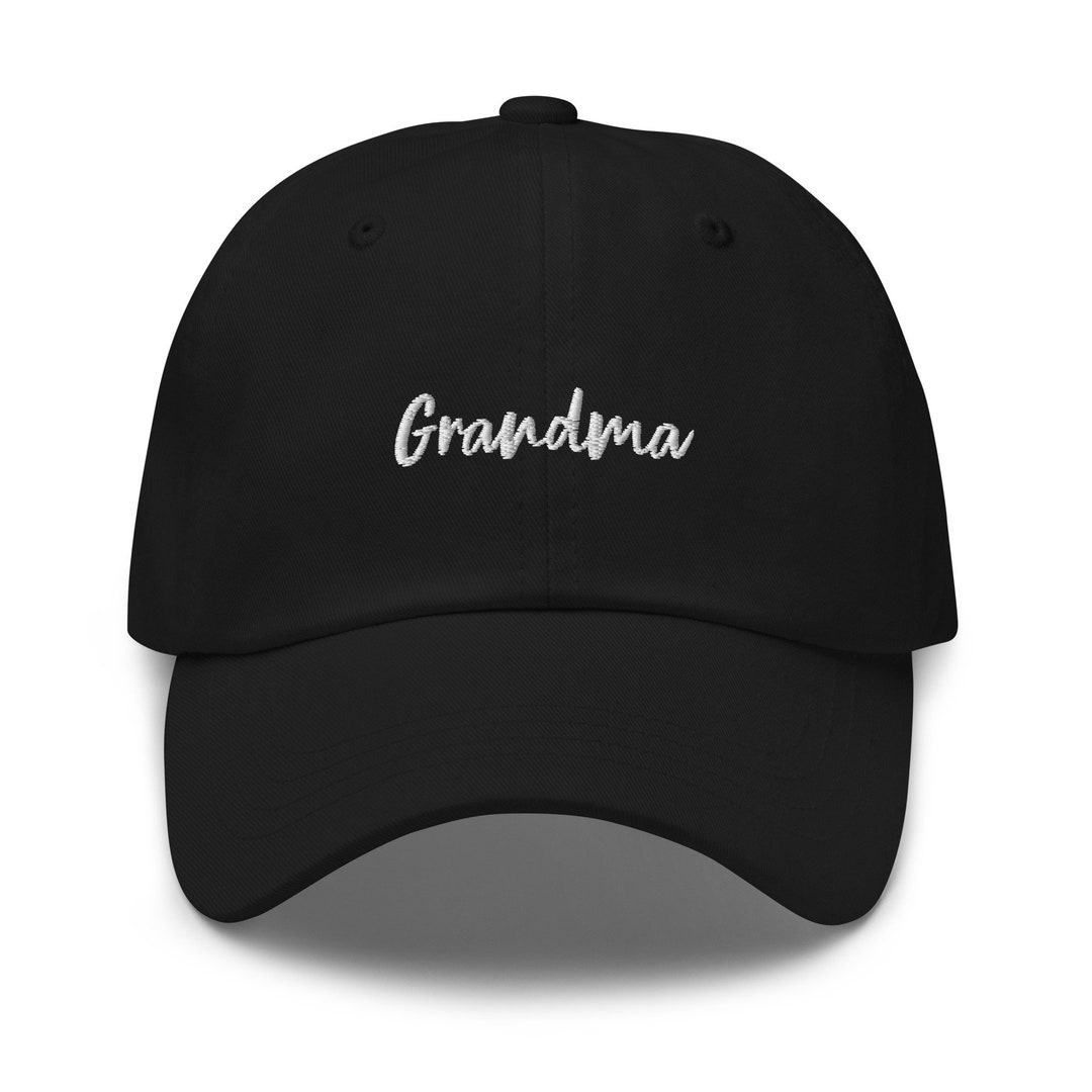 Grandma Hat: Embroidered Chino Cotton Twill Cap - Etsy