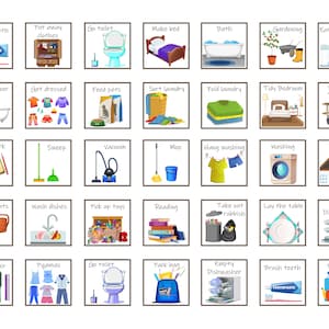 Kids Daily Responsibilities Chart, Printable Daily Routine, Chore Chart ...