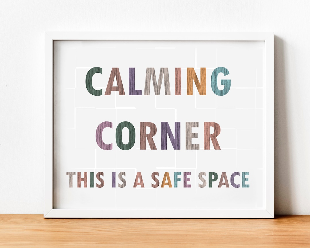 Calming Corner Sign, Let's Read Poster, Reading Nook, Boho Classroom ...