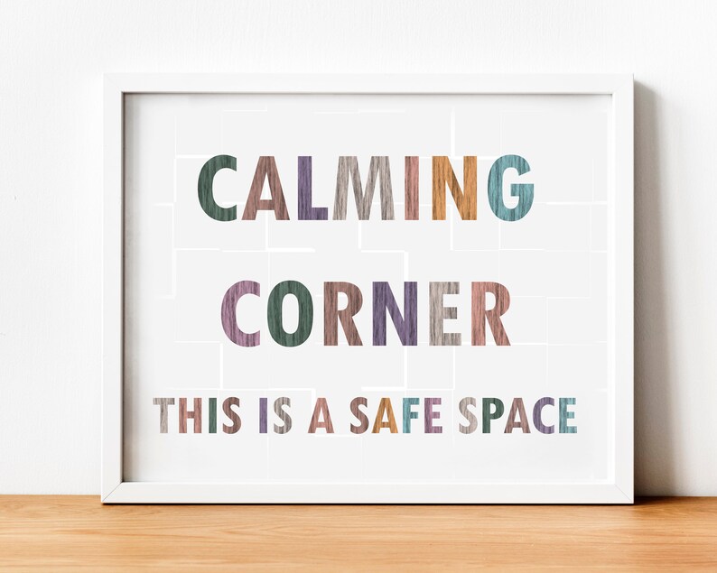 Calming Corner Sign, Let's Read Poster, Reading Nook, Boho Classroom ...