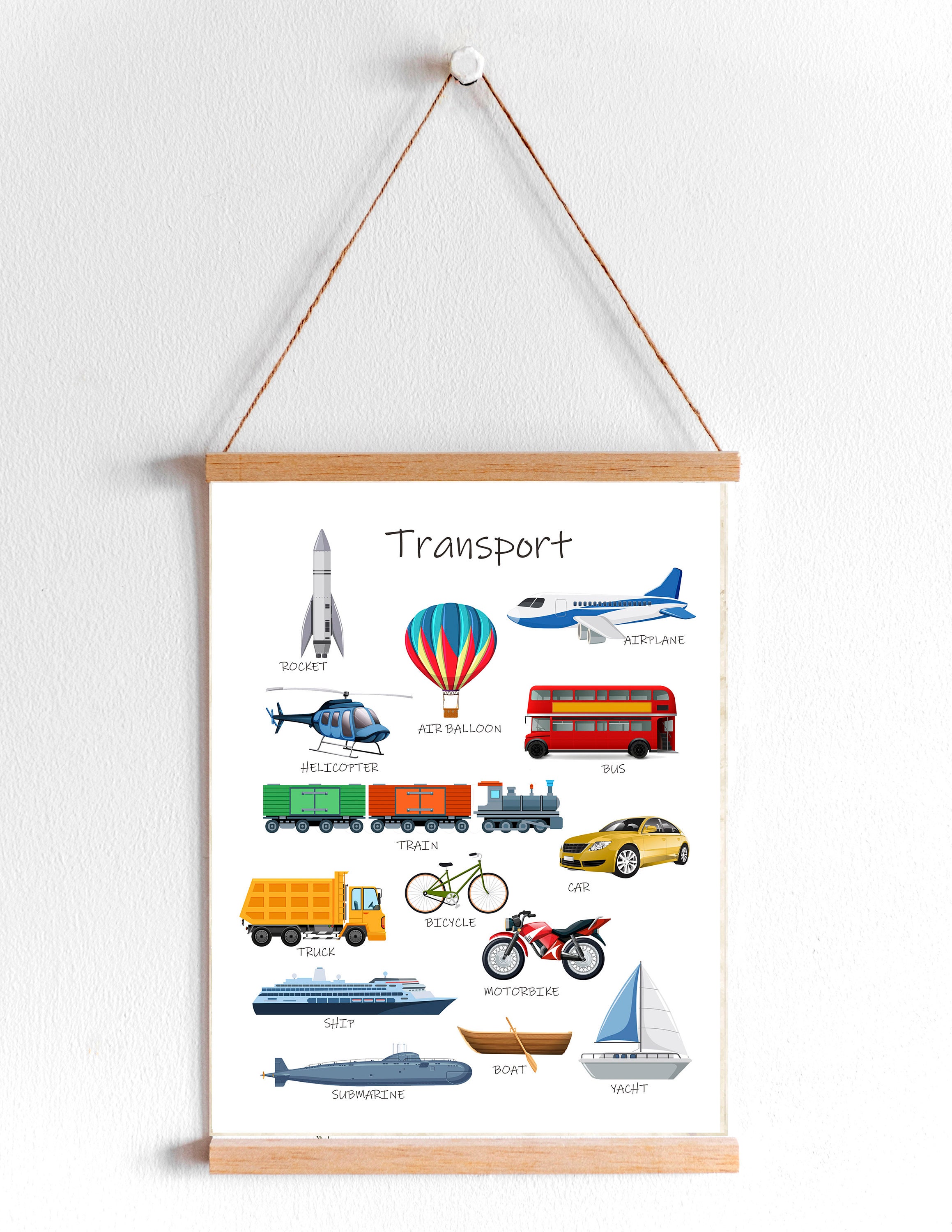 Printable Transport Poster Preschool Educational Poster Kids - Etsy
