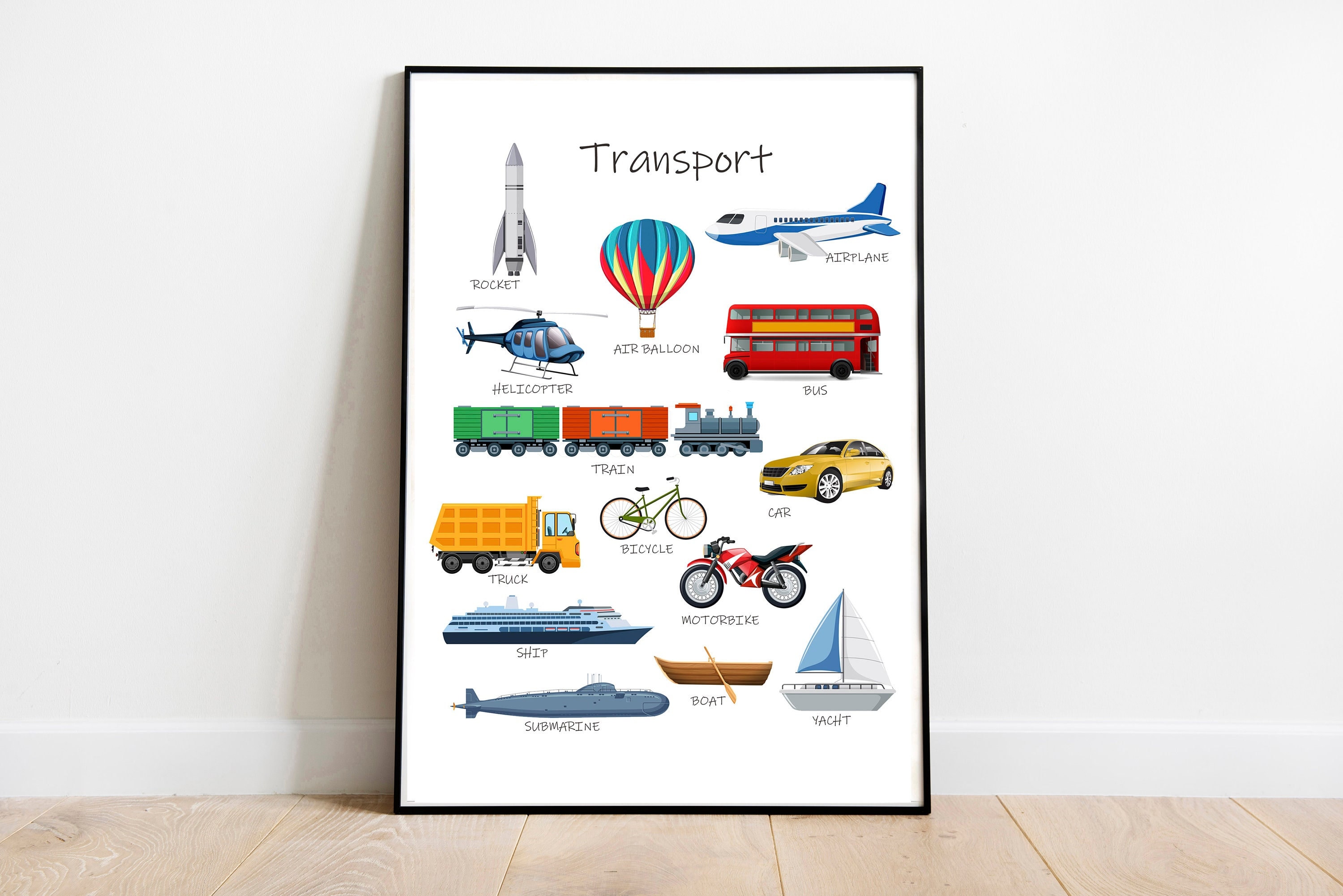 Printable Transport Poster Preschool Educational Poster Kids - Etsy