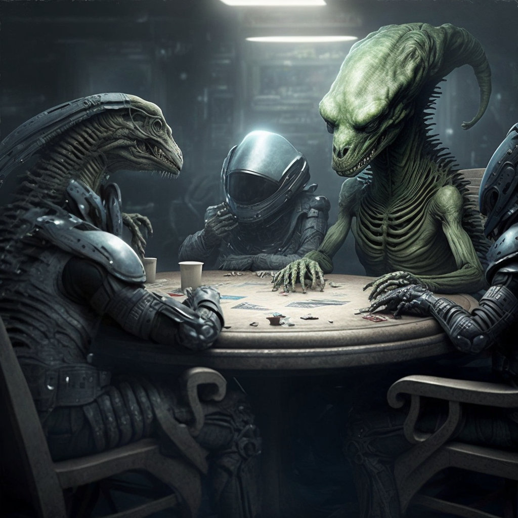 Aliens Playing Cards Digital Download - Etsy