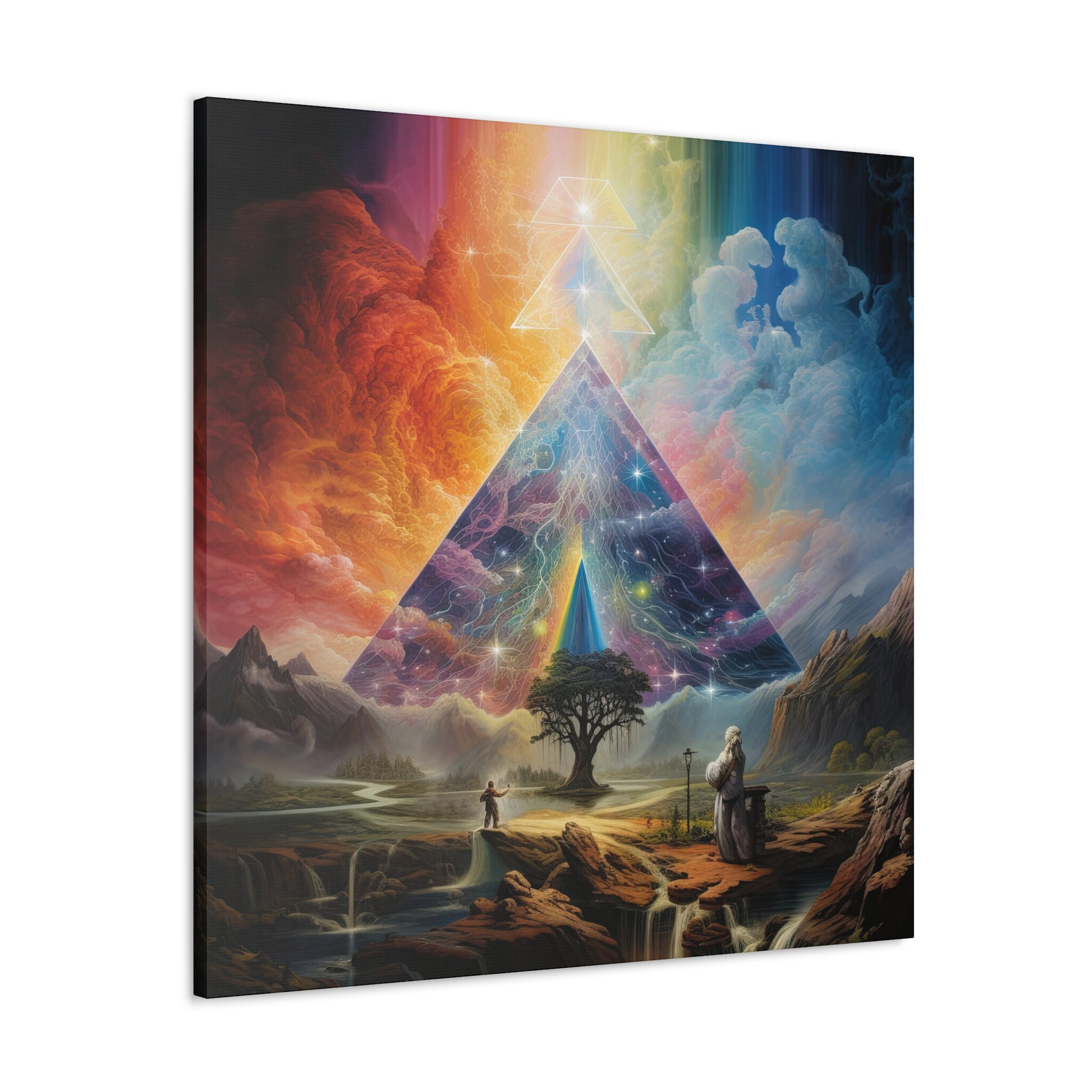 Fusion Spectrum Canvas Painting Dynamic Abstract Art, Harmonious Color ...