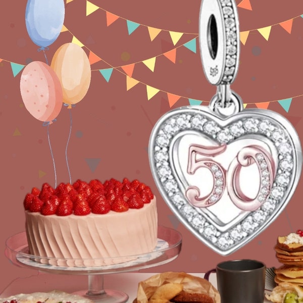 Pandora 50th Birthday Charm - Etsy