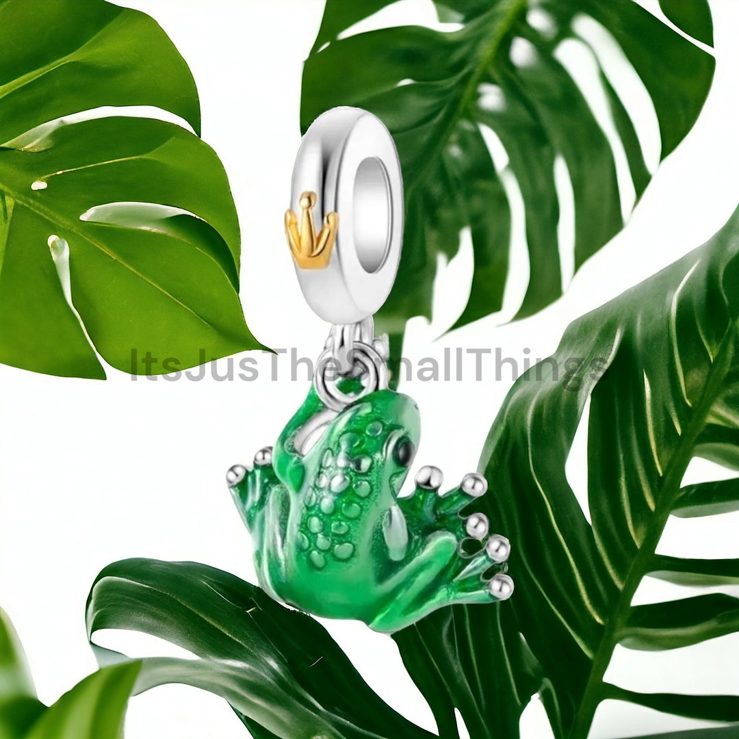 Genuine 925 Sterling Silver & Enamel Frog Charm Bead for European ...