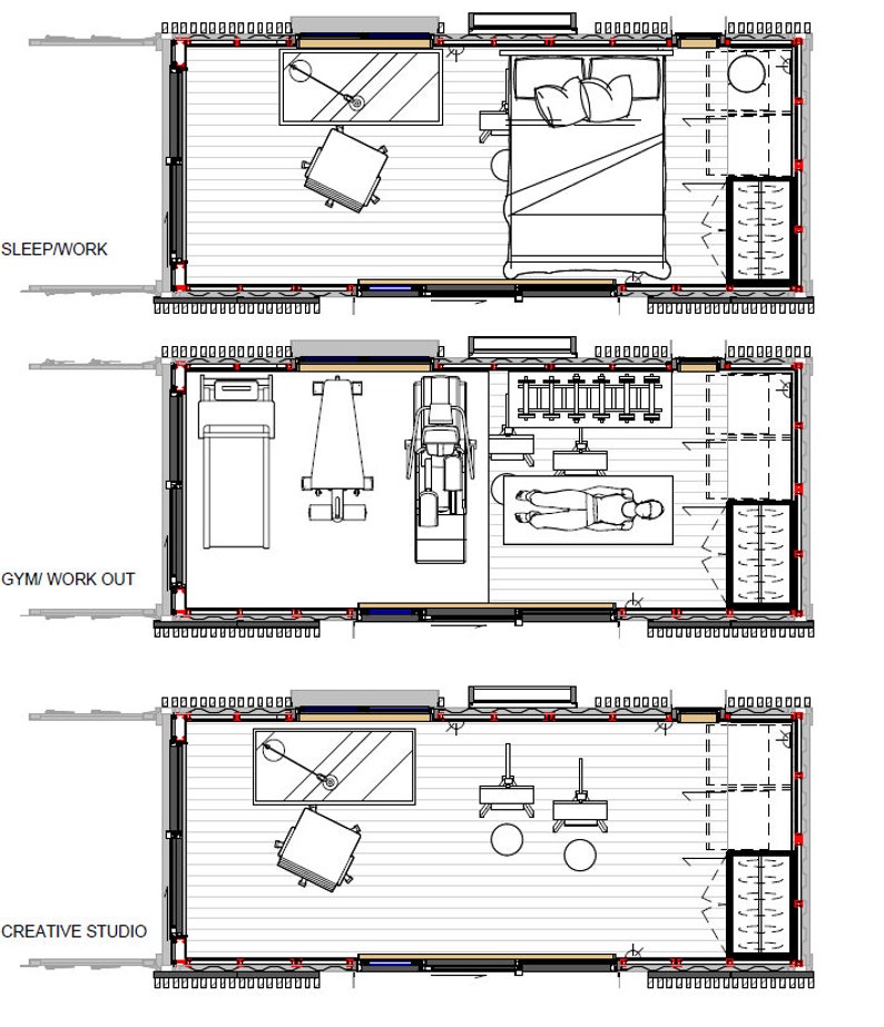 20FT Shipping Container - Single Door Sleepout/studio - Full ...