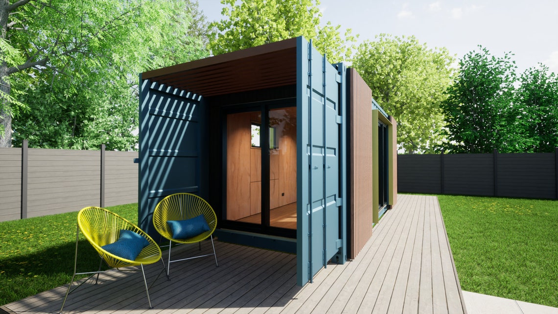 20FT Shipping Container Sleepout/studio - Full Architectural Plans - Etsy