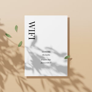 Editable Wifi Password Card, Wifi Password Sign, Airbnb Wifi, Ready to ...