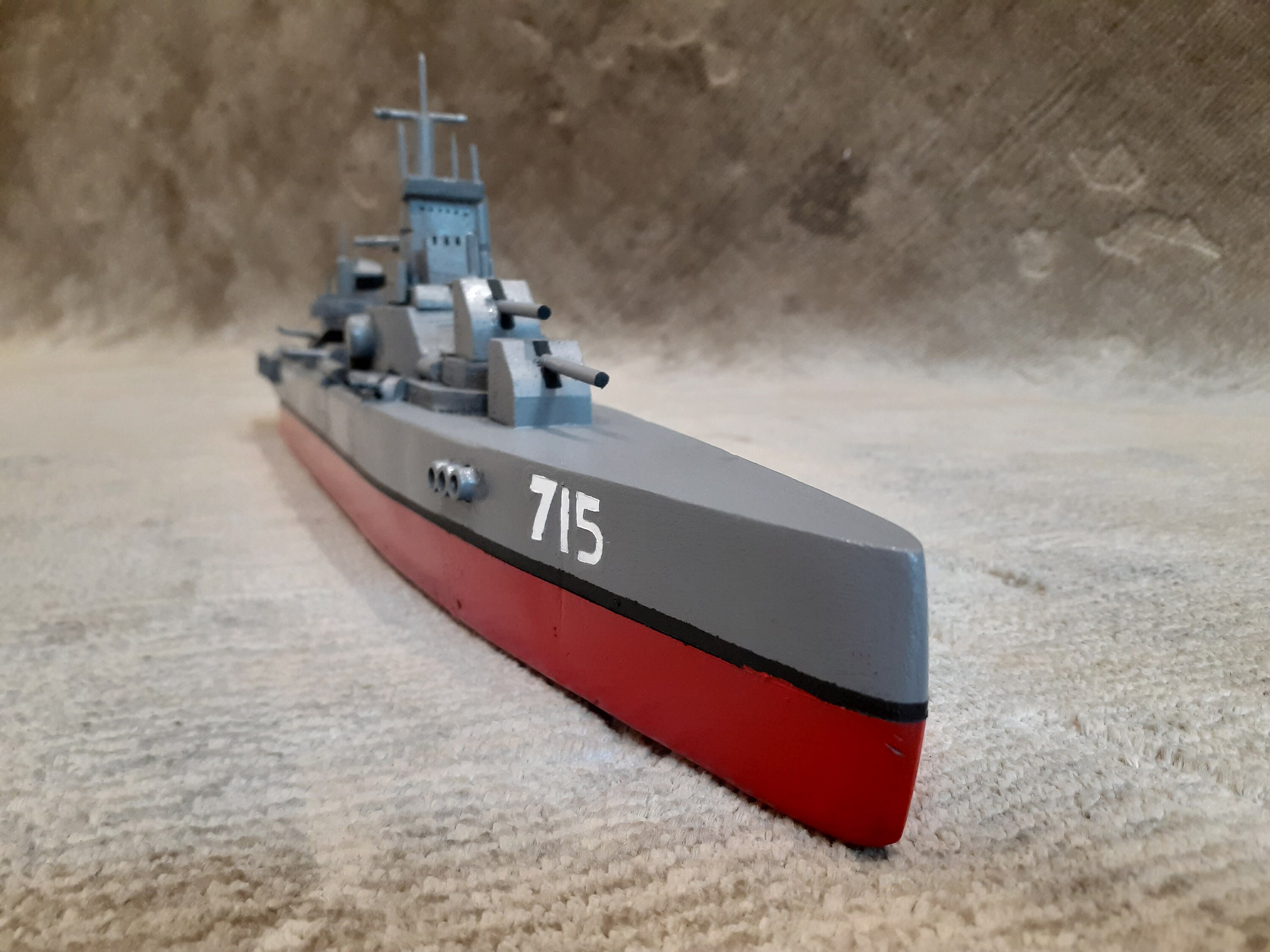 Wooden Battleship Handmade Model Toy of Navy Destroyer - Etsy