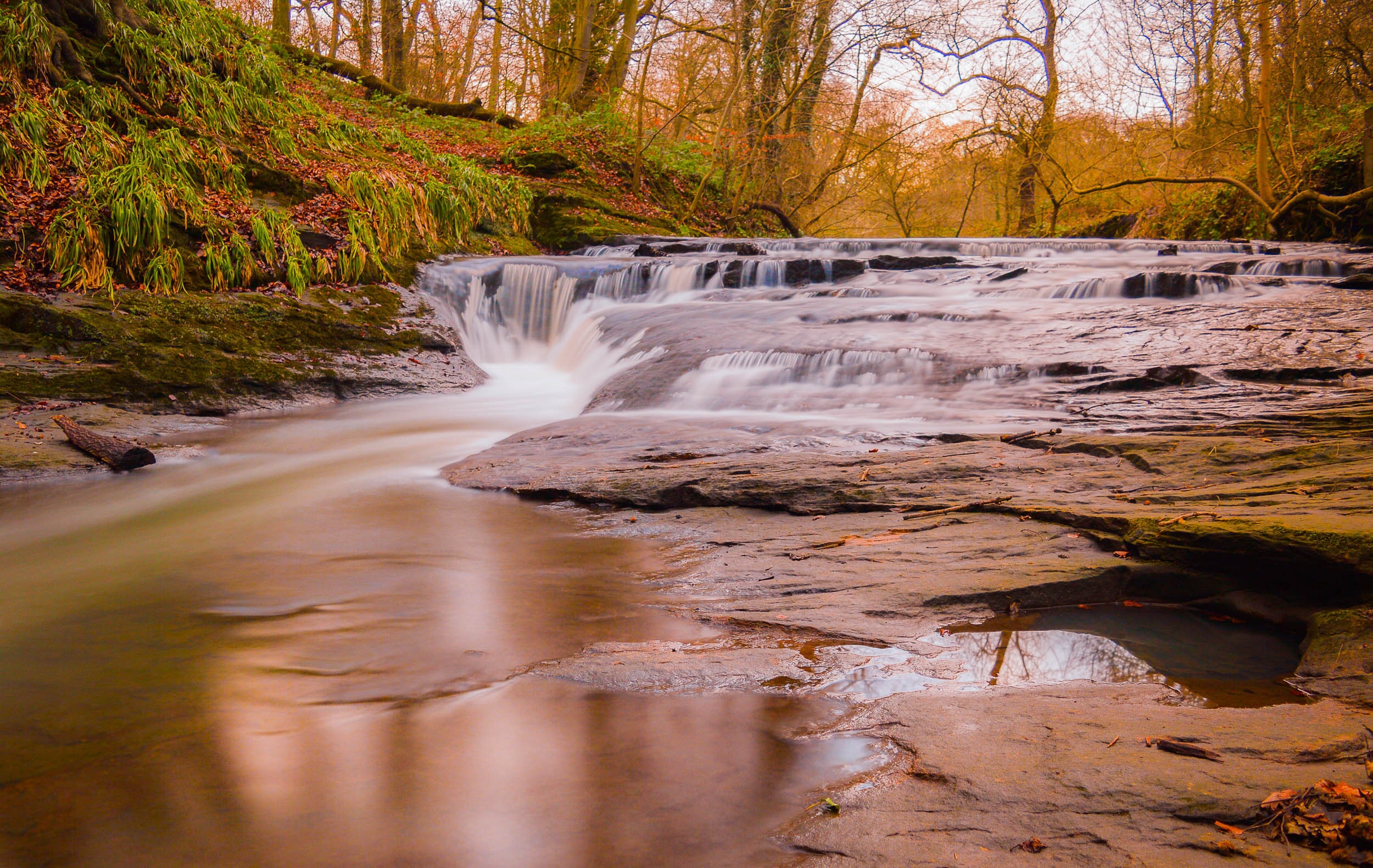 Holywell Dene Waterfall Leading to Seaton Sluice in Autumn 9 (Instant ...