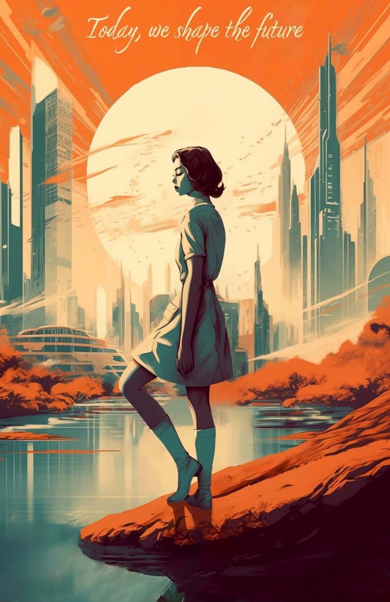 Vintage Poster - Today We Shape the Future - Etsy