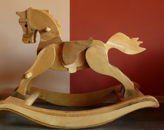 Bespoke Restored Antique Rocking Horse, English Made by Lines Bros ...