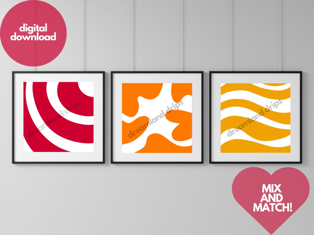 Rainbow Groove Digital Art Print Pack - Etsy