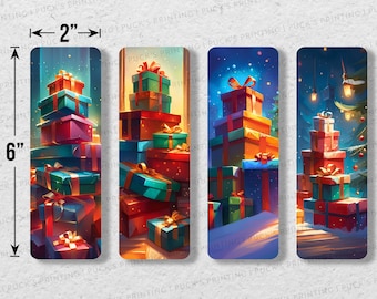 Printable Christmas Bookmarks Printable Bookmarks Cat - Etsy