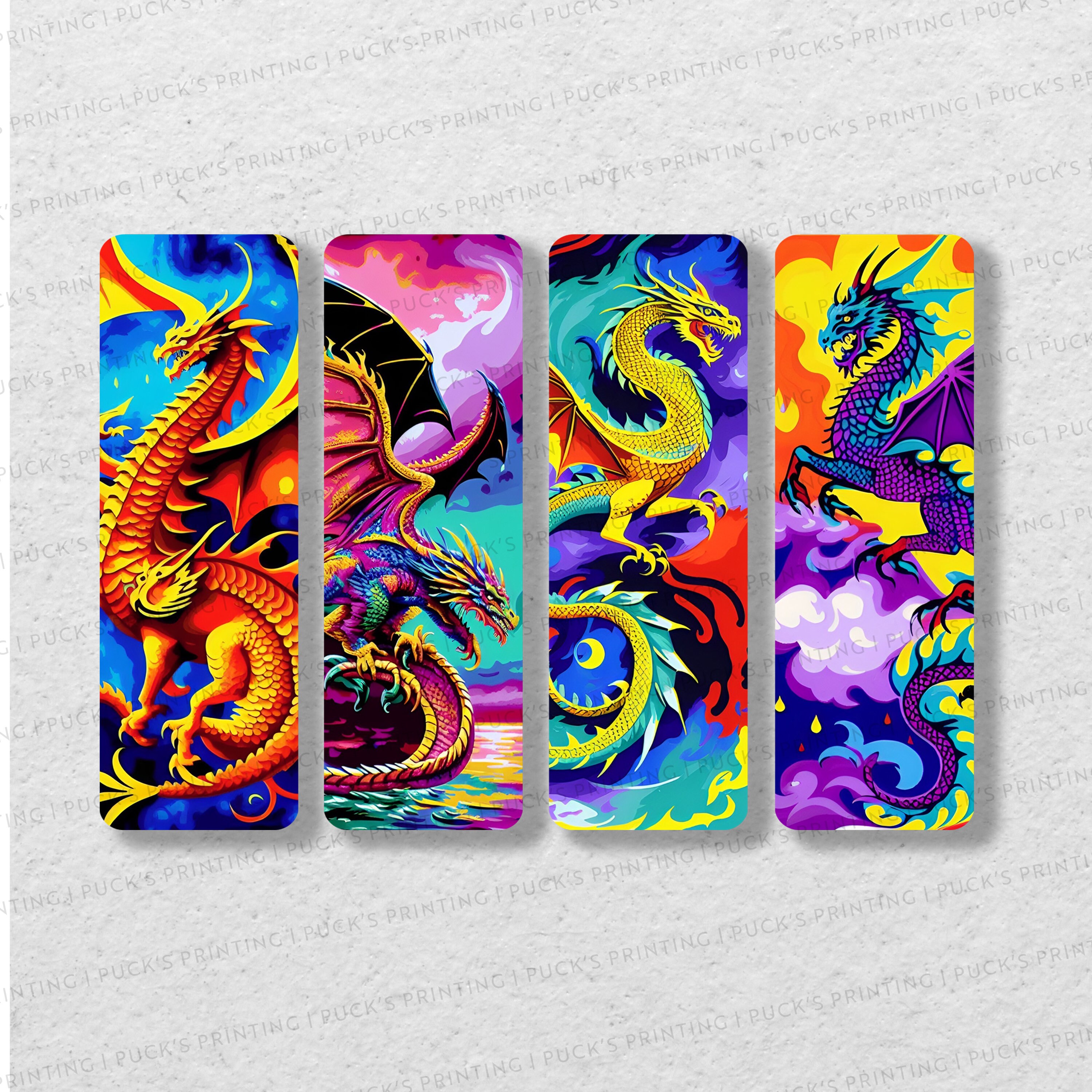 Comic Book Style Dragon Printable Bookmark Set Printable Bookmarks ...