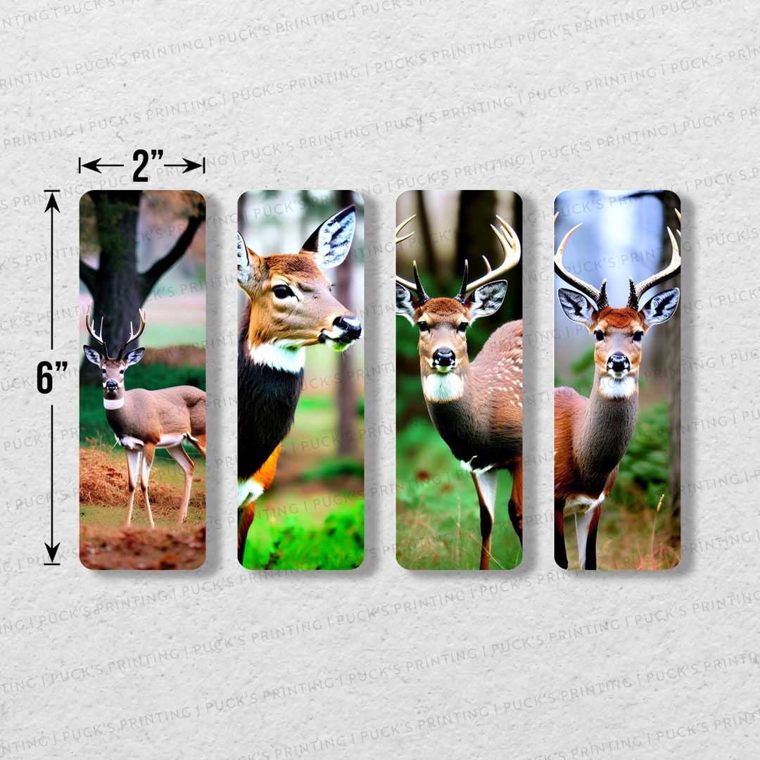 Deer Photographs Printable Bookmark Set of 4 | Printable Bookmarks ...