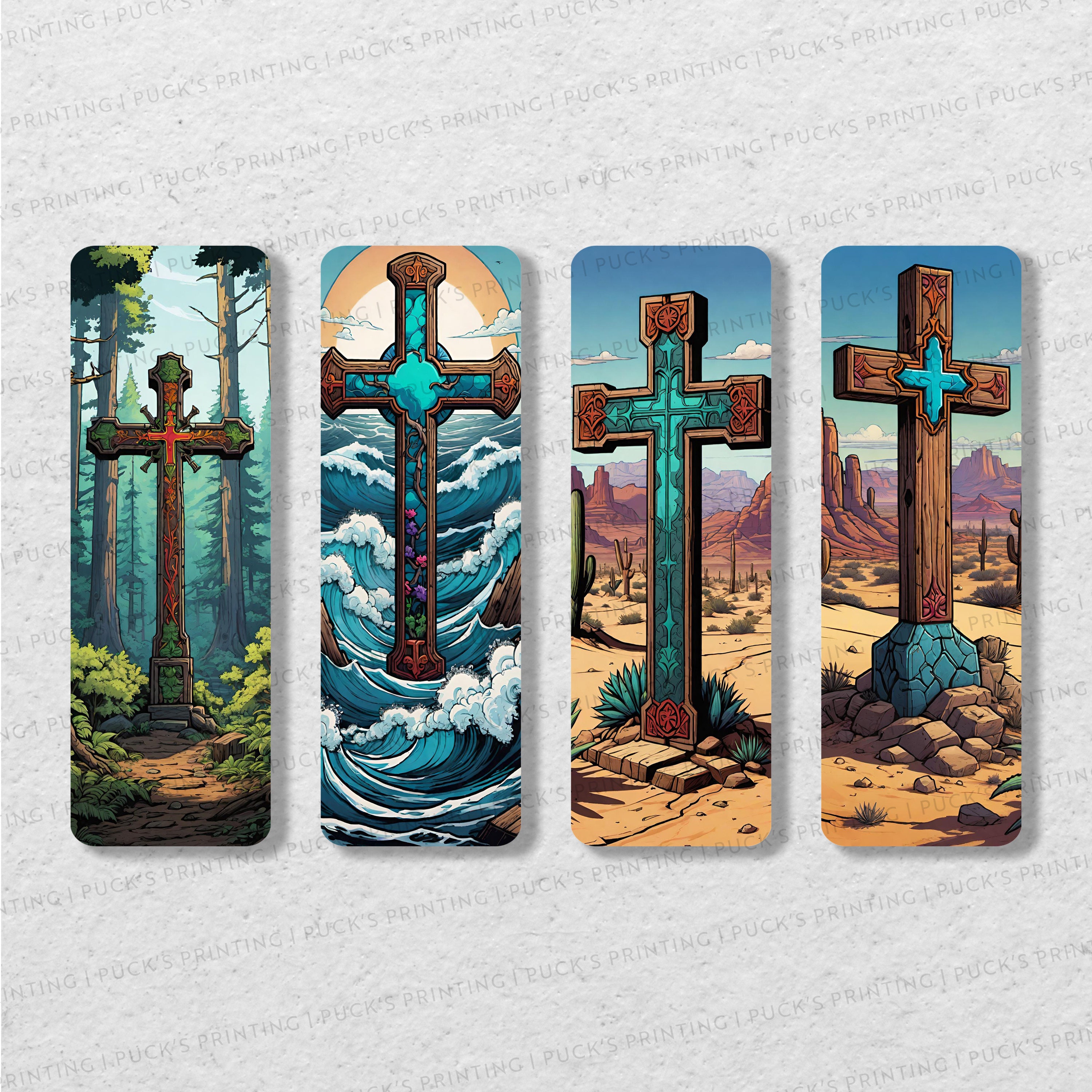 Comic Book Style Crosses Printable Bookmark Set | Printable Bookmarks ...