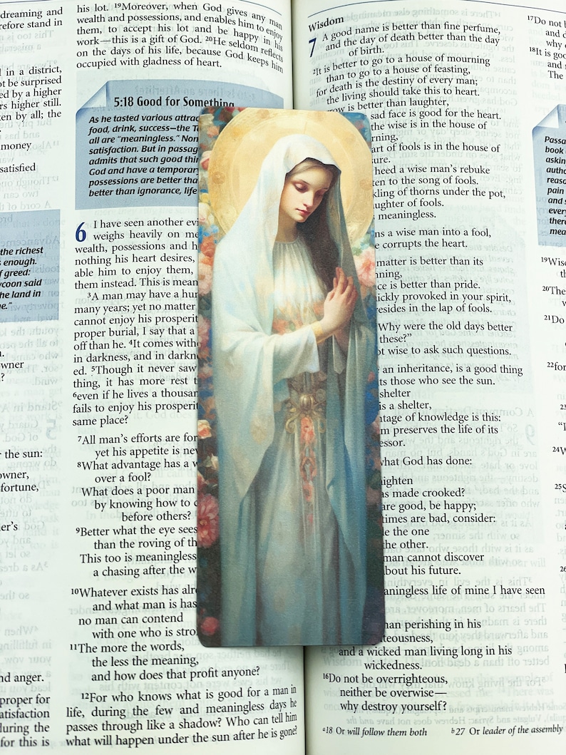 Catholic Virgin Mary Bookmarks Laminated Die Cut Bookmarks Bible ...
