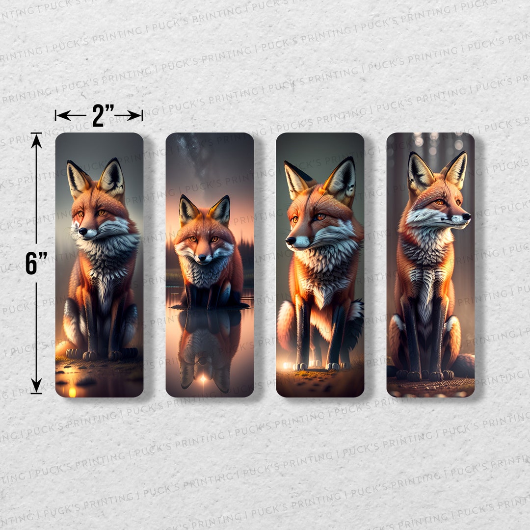 Rustic Foxes Printable Bookmark Set of 4 Printable Bookmarks Instant ...