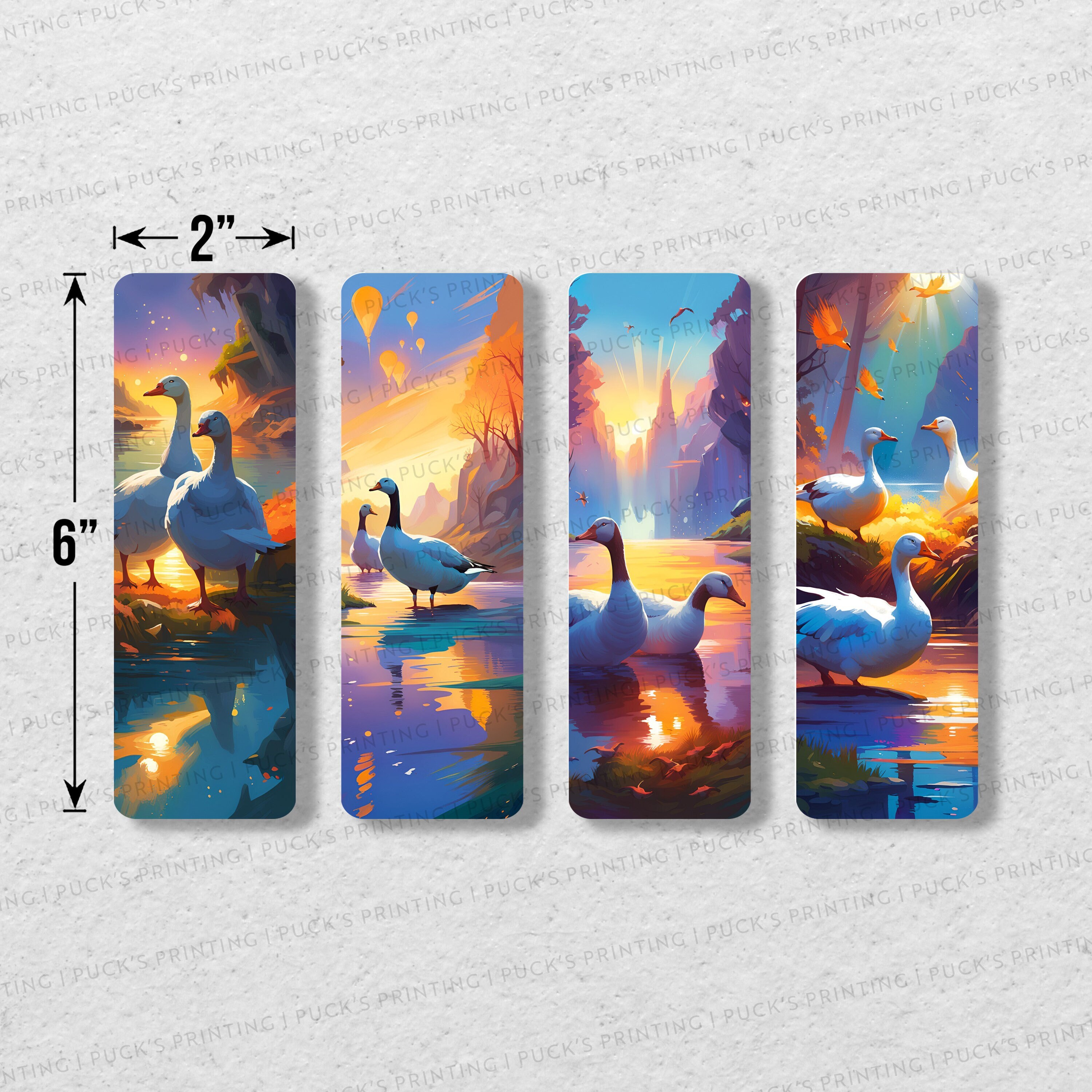 Gorgeous Vibrant Ducks Printable Bookmark Set of 4 Printable - Etsy