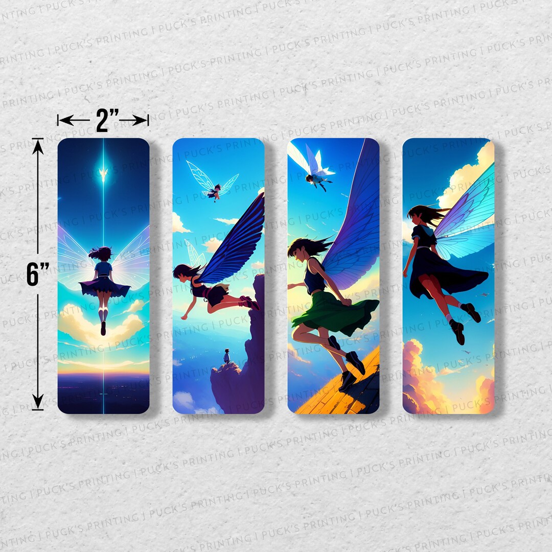 Anime Fairy Printable Bookmark Set of 4 | Printable Bookmarks | Instant ...