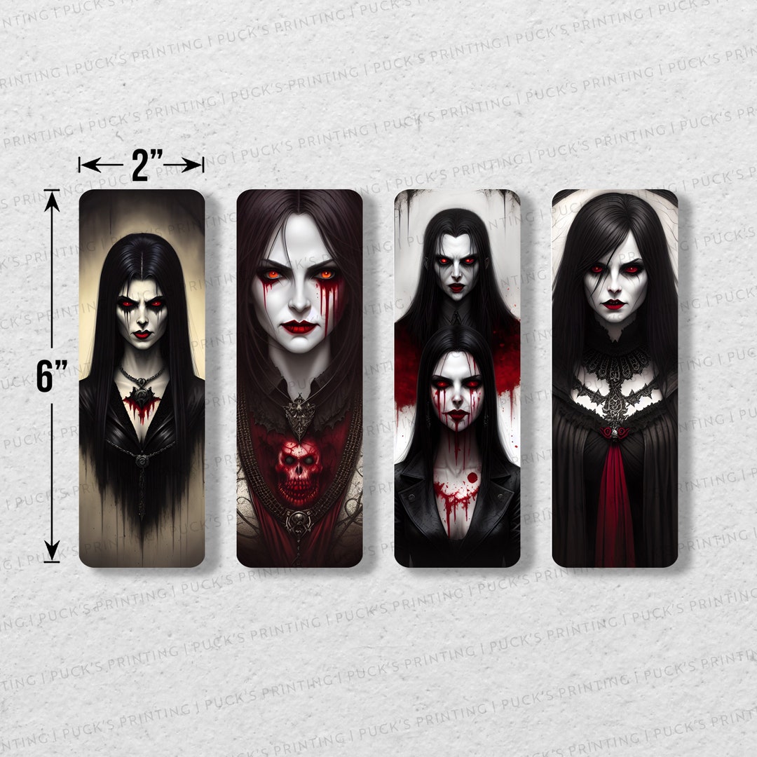 Lady Vampire Printable Bookmark Set of 4 | Printable Bookmarks ...