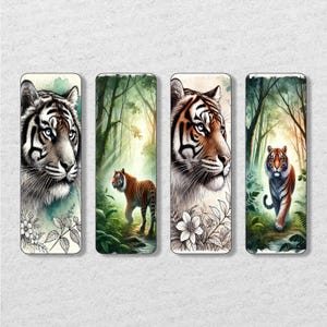 Watercolor Tigers Printable Bookmarks| Bookmark Designs| PNG ...
