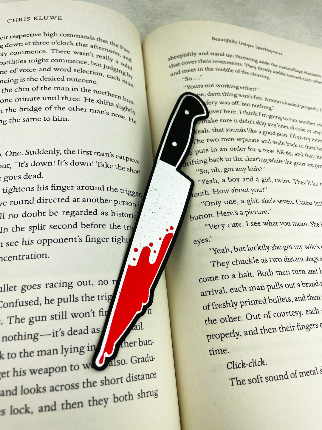Handmade Bloody Knife Foil Bookmark | True Crime Horror Bookmark | - Etsy