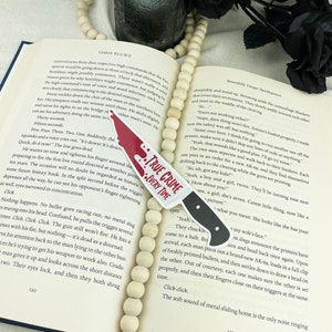 True Crime Every Time Bloody Bookmark | Laminated Die Cut Bookmarks ...