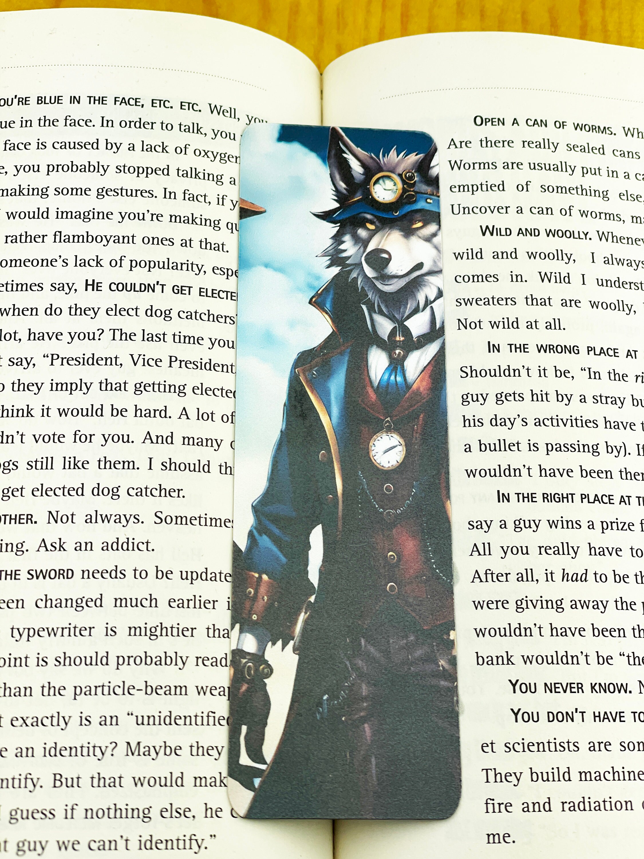 Steampunk Wolf Bookmarks Laminated Die Cut Bookmarks Fantasy Bookmark - Etsy