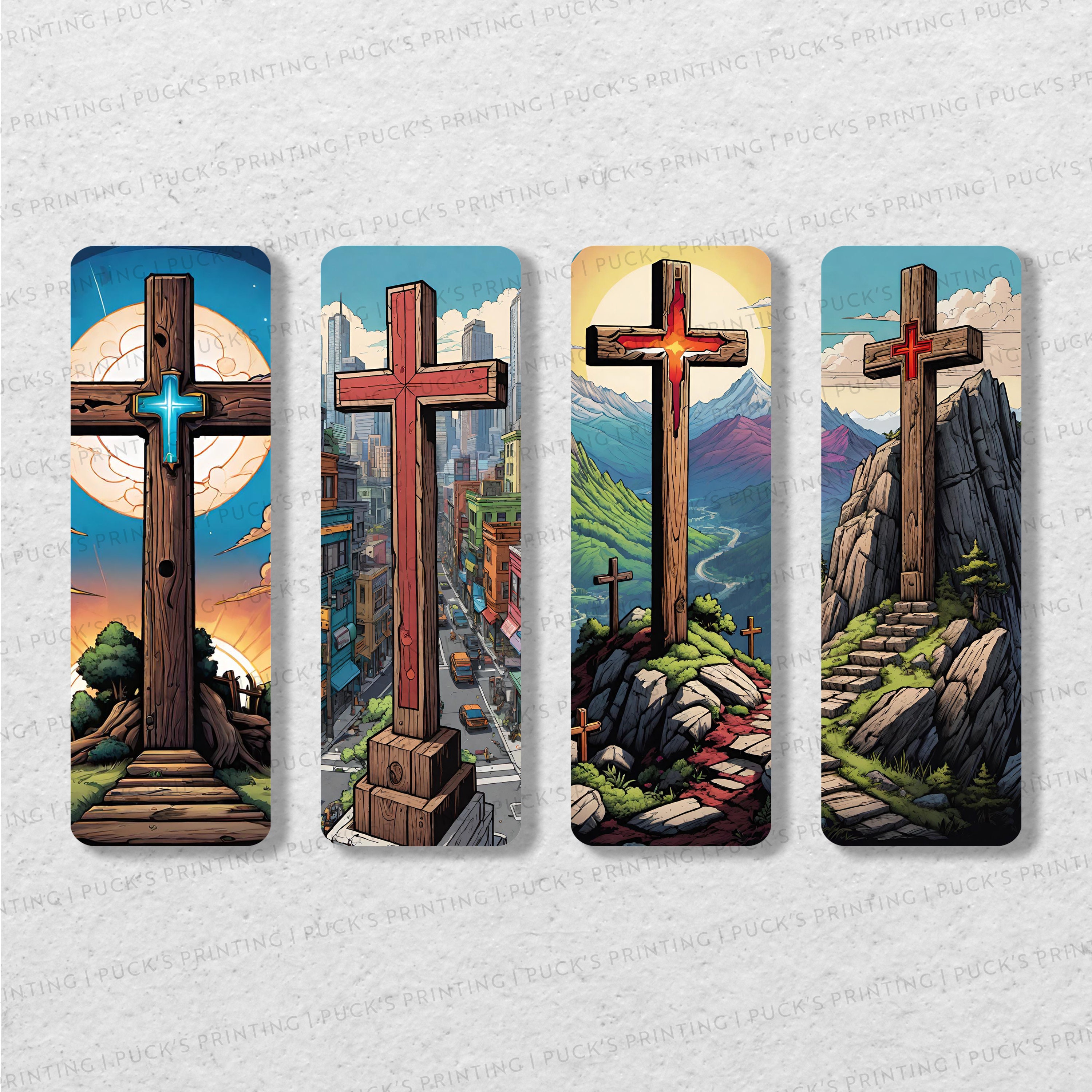 Comic Book Style Crosses Printable Bookmark Set | Printable Bookmarks ...