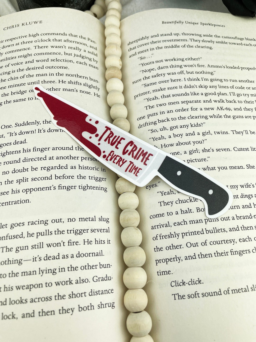 True Crime Every Time Bloody Bookmark | Laminated Die Cut Bookmarks ...