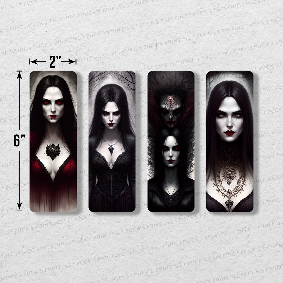 Lady Vampire Printable Bookmark Set of 4 | Printable Bookmarks ...