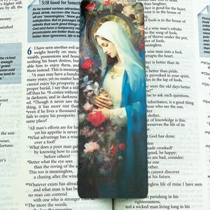 Catholic Virgin Mary Bookmarks | Laminated Die Cut Bookmarks | Bible ...