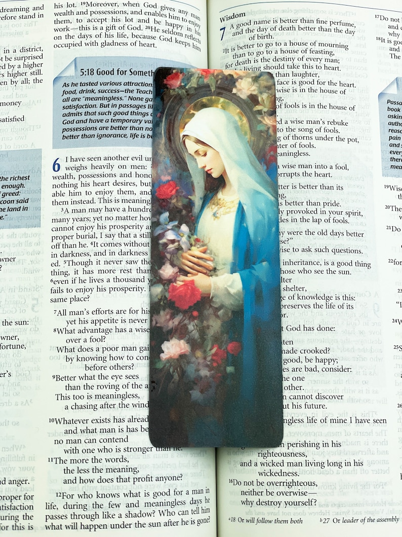 Catholic Virgin Mary Bookmarks Laminated Die Cut Bookmarks Bible ...